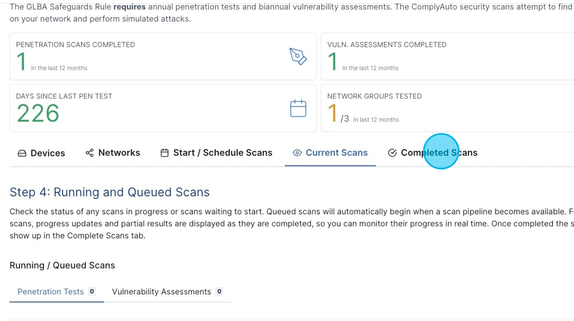 Viewing Security Scan Results